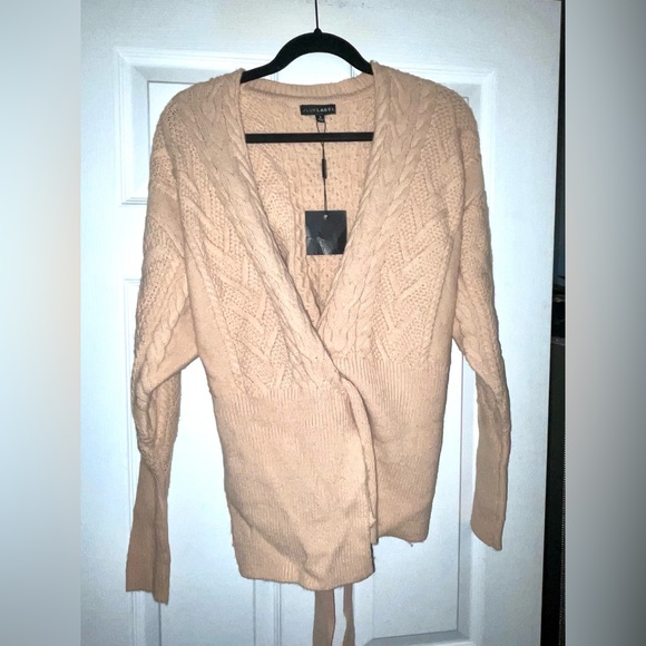 J lux label | Sweaters | J Lux Label Nude Peach Tie Knit Sweater Size ...